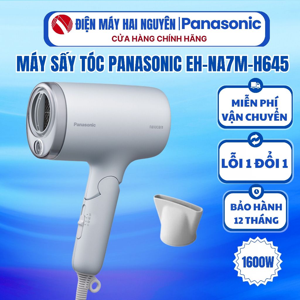Máy sấy tóc dưỡng ẩm nanoe Panasonic EH-NA7M-H645, Bảo hành chính hãng 12 tháng | Shopee Việt Nam