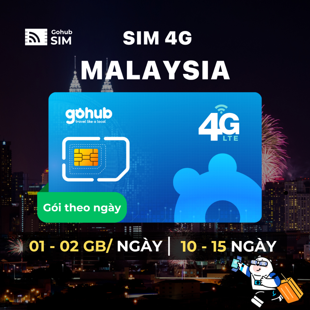 [GOHUB] SIM 4G du lịch Malaysia - Gói dài ngày (10 - 30 ngày) - Tặng ...