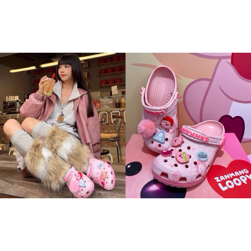 (AUTHENTIC 100%)Sandal Crocs x loopy full charm | Shopee Việt Nam