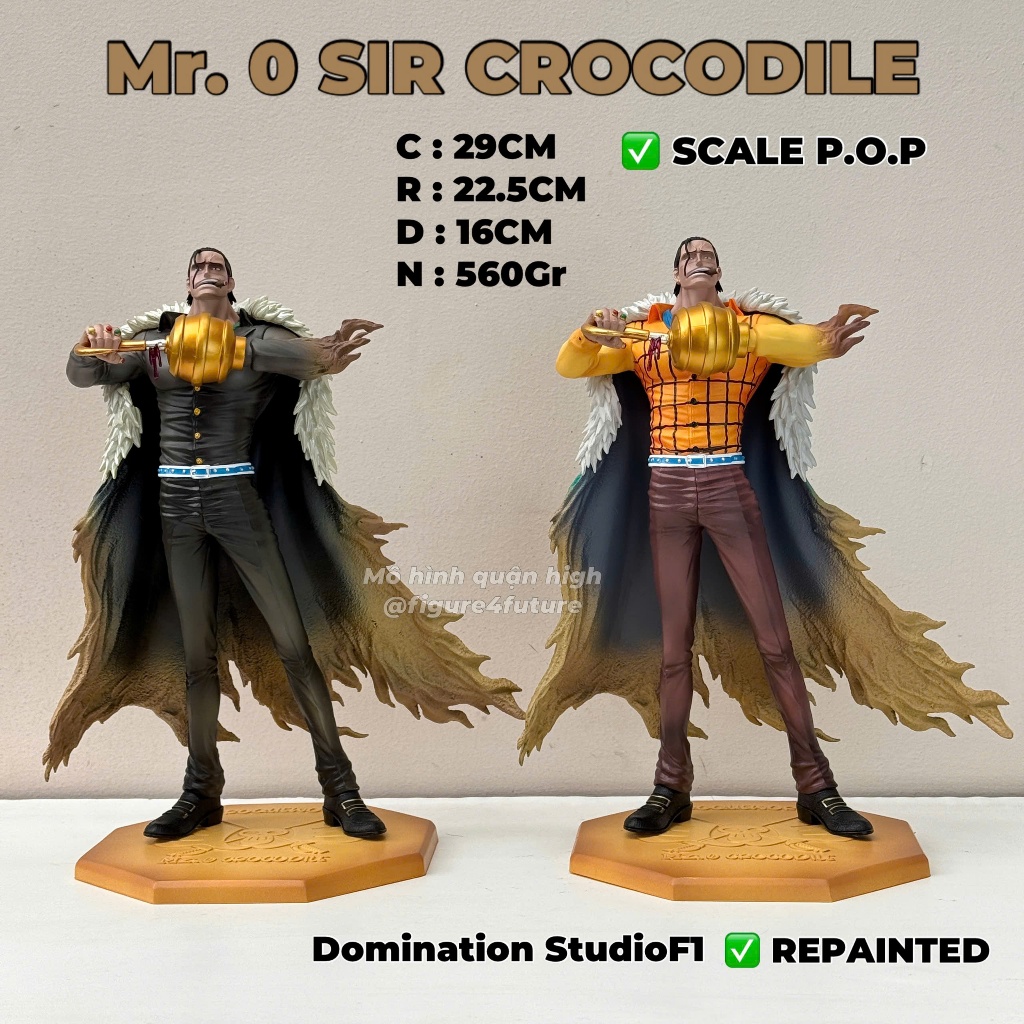 (29cm) Mô hình Mr. 0 Sir Crocodile cao 29cm - Thất vũ hải Crocodile Domination Scale POP có ...