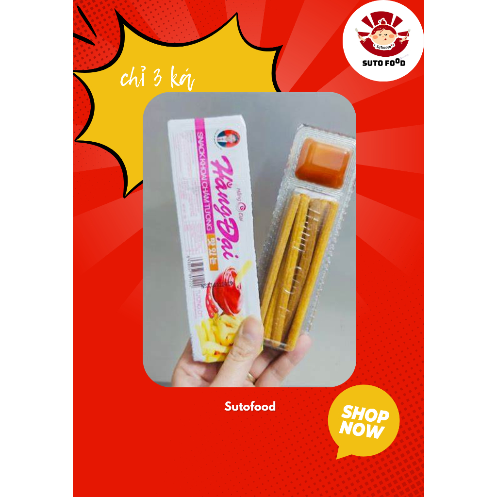 Snack khoai tây chấm sốt đặc biệt có sốt cà chua và sốt ớt siêu rẻ siêu ...