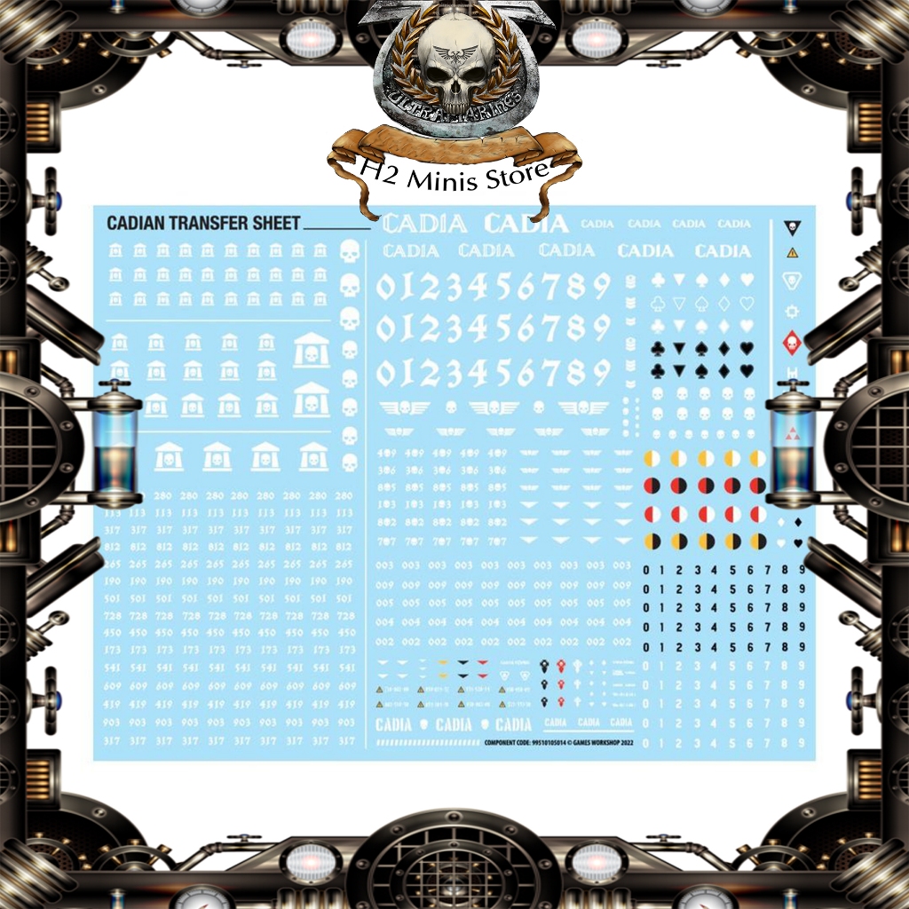 Decal chuyển nước cho Warhammer 40000 - Cadian Transfer Sheet | Shopee ...