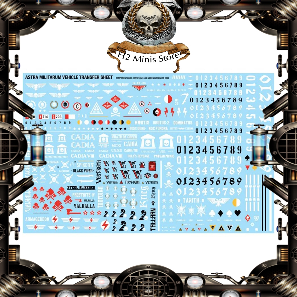Decal chuyển nước cho Warhammer 40000 - Astra Militarum Vehicle ...