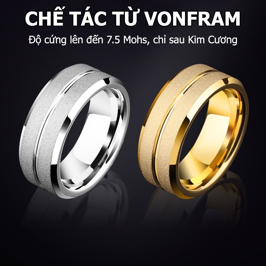 Nhẫn Phong Thủy Vonfram Steel 24k Cao Cấp – Nhẫn Nam Bảo Vệ May Mắn ...
