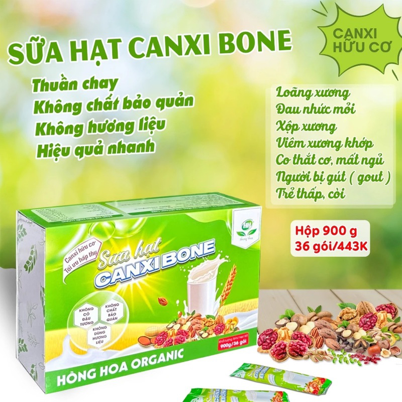 🌺 Sữa hạt bổ sung Canxi Bone Hồng Hoa Organnic 900g | Shopee Việt Nam