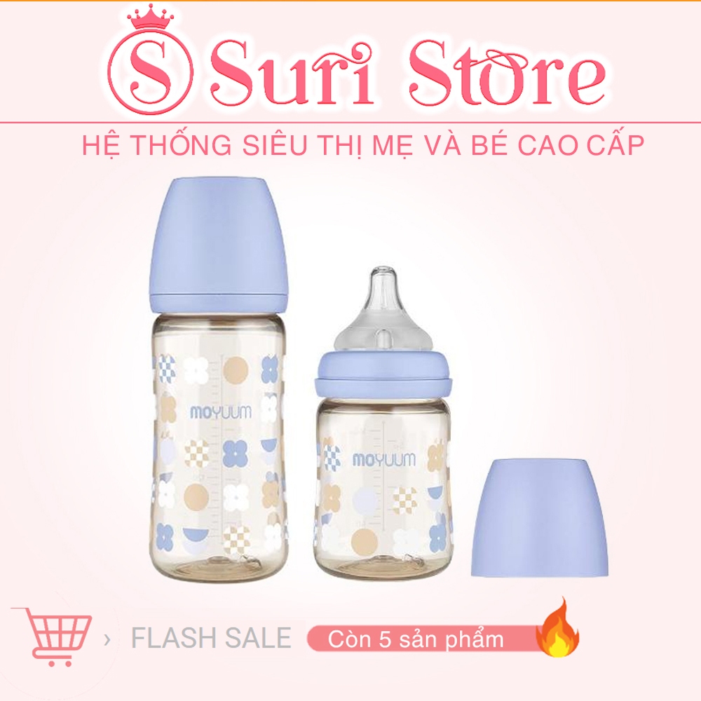 Bình sữa cho bé Moyuum màu tím PPSU 170ml - 270ml, Bình sữa chịu nhiệt cao cấp | Shopee Việt Nam