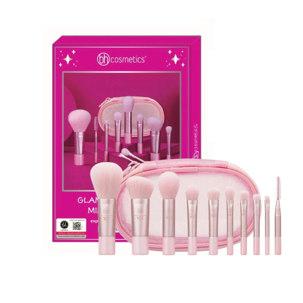 Bộ Cọ Makeup Mini BH Cosmetics Glamour Pink 10 Cây Kèm Túi Đựng ...