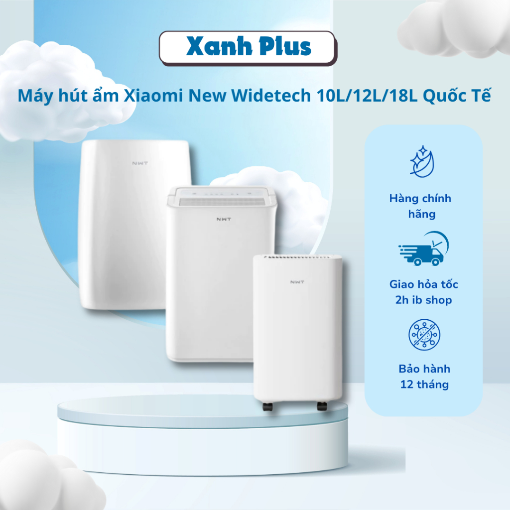 Máy hút ẩm thông minh Xiaomi NEW WIDETECH 10L /12L/18L kết nối Wifi app Mi Home, Bảo hành 12 ...