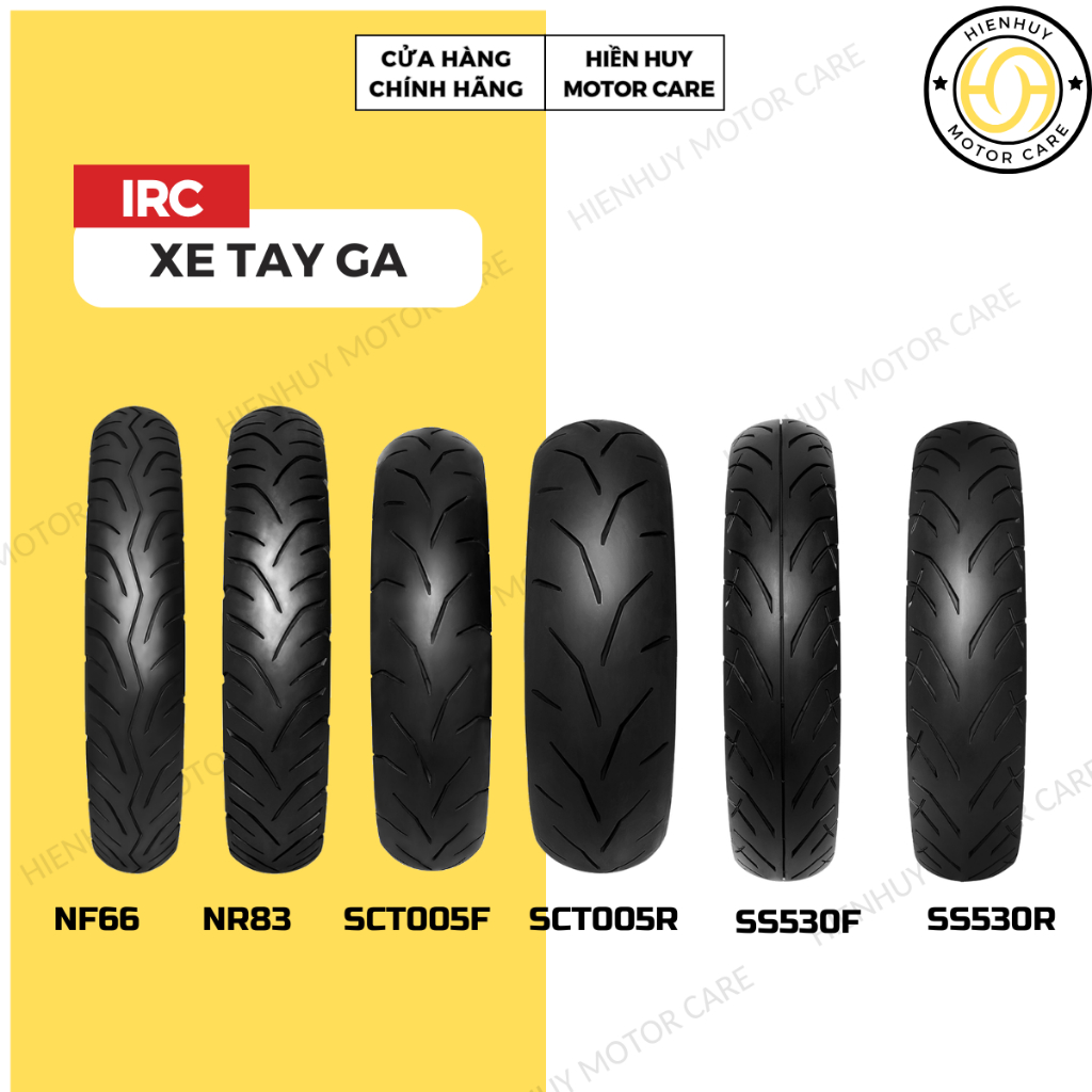 Vỏ lốp dành cho Xe Tay Ga IRC INOUE đủ size NF66 NR83 SS530 NF59 NR76 ...