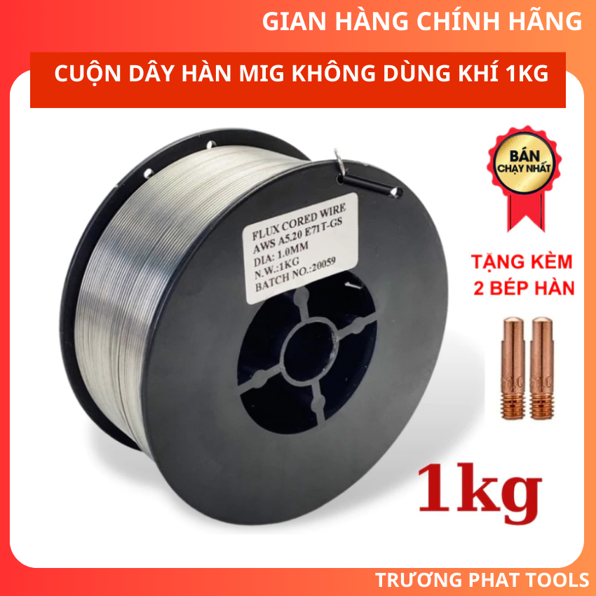 [Tặng 2 bét hàn] Cuộn dây hàn MIG 1kg không dùng khí cho máy hàn mic ...