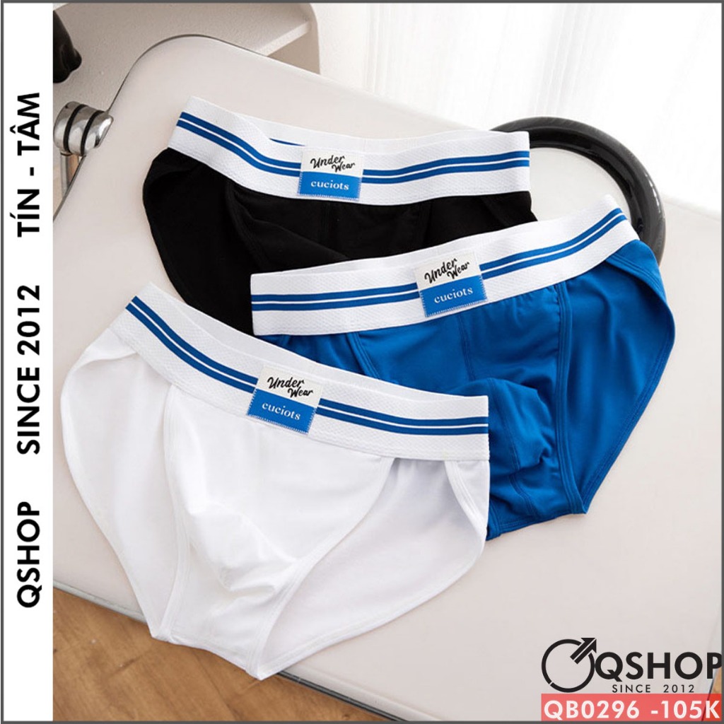 Quần lót tam giác nam hở sườn thun cotton đơn giản thoải mái thoáng mát QSHOP QB0296 | Shopee ...