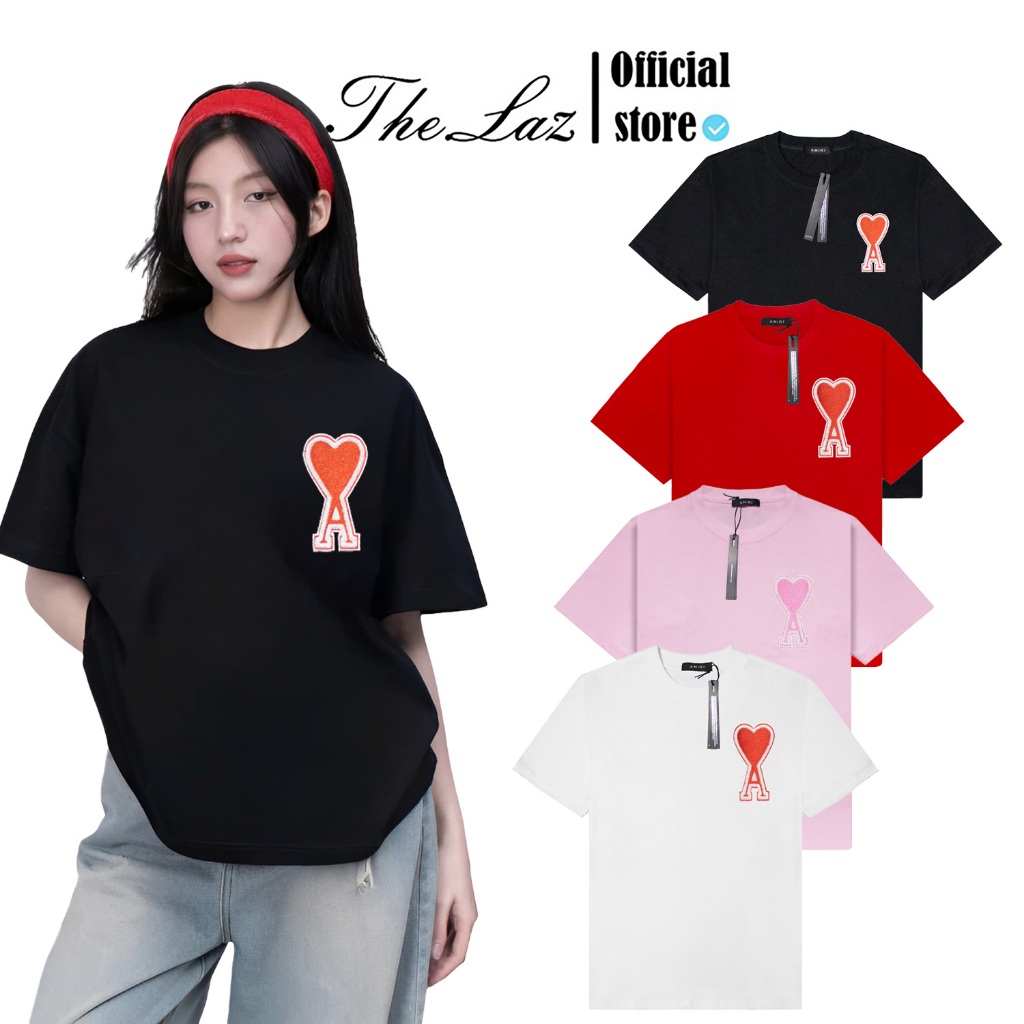 Áo Thun Amiri Letter A Thêu Xù Chất Lượng Cao - Áo Thun Nam Nữ Unisex, Vải Cotton Dày Mịn THE ...