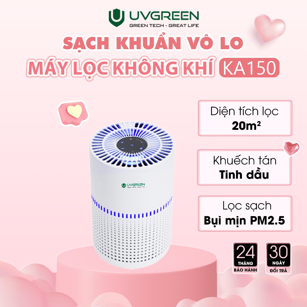 [Live] Máy Lọc Không Khí Diệt Khuẩn UVGREEN KA150 - UVC LED, Lõi Lọc HEPA H13, Bảo Hành 24T ...