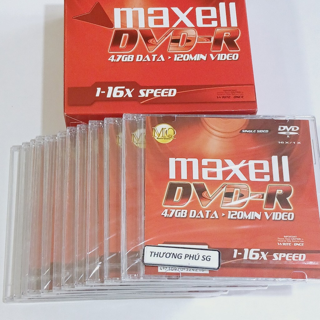 Đĩa DVD trắng Maxell 4.7GB DATA - 120Min Video 1-16X Speed (Gồm Đĩa ...