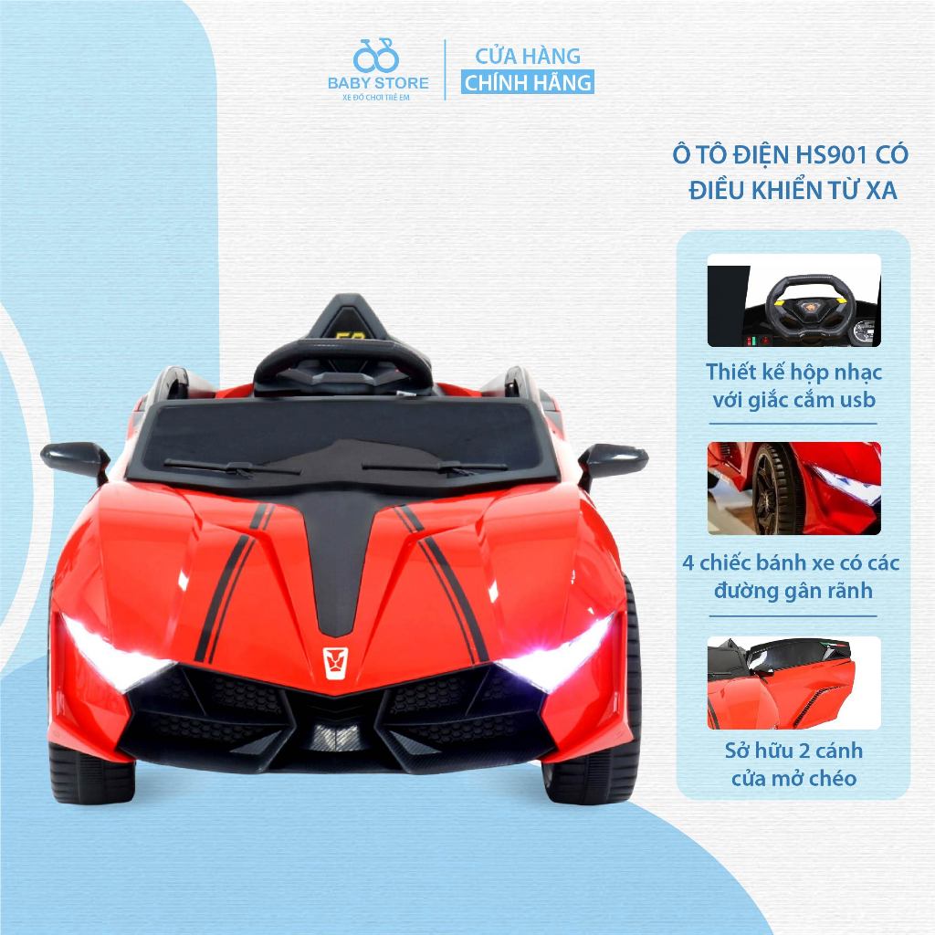 Xe ô tô điện trẻ em,ô tô điện HS901 cho bé có điều khiển từ xa | Shopee ...