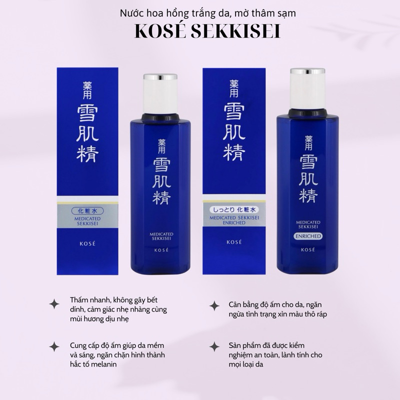Nước hoa hồng Kose Medicated Sekkisei Lotion 200ml | Shopee Việt Nam