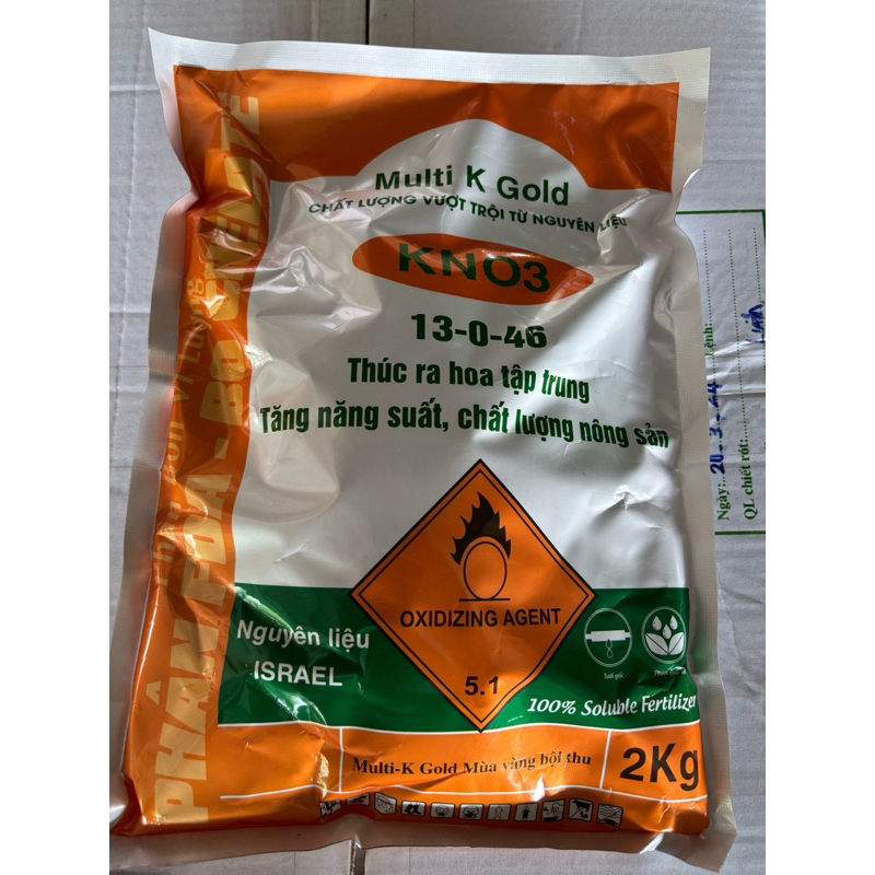 Kno3 13-0-46 Multi K Gold 2Kg Nguyên liệu Isreal: Thúc ra hoa tập trung ...