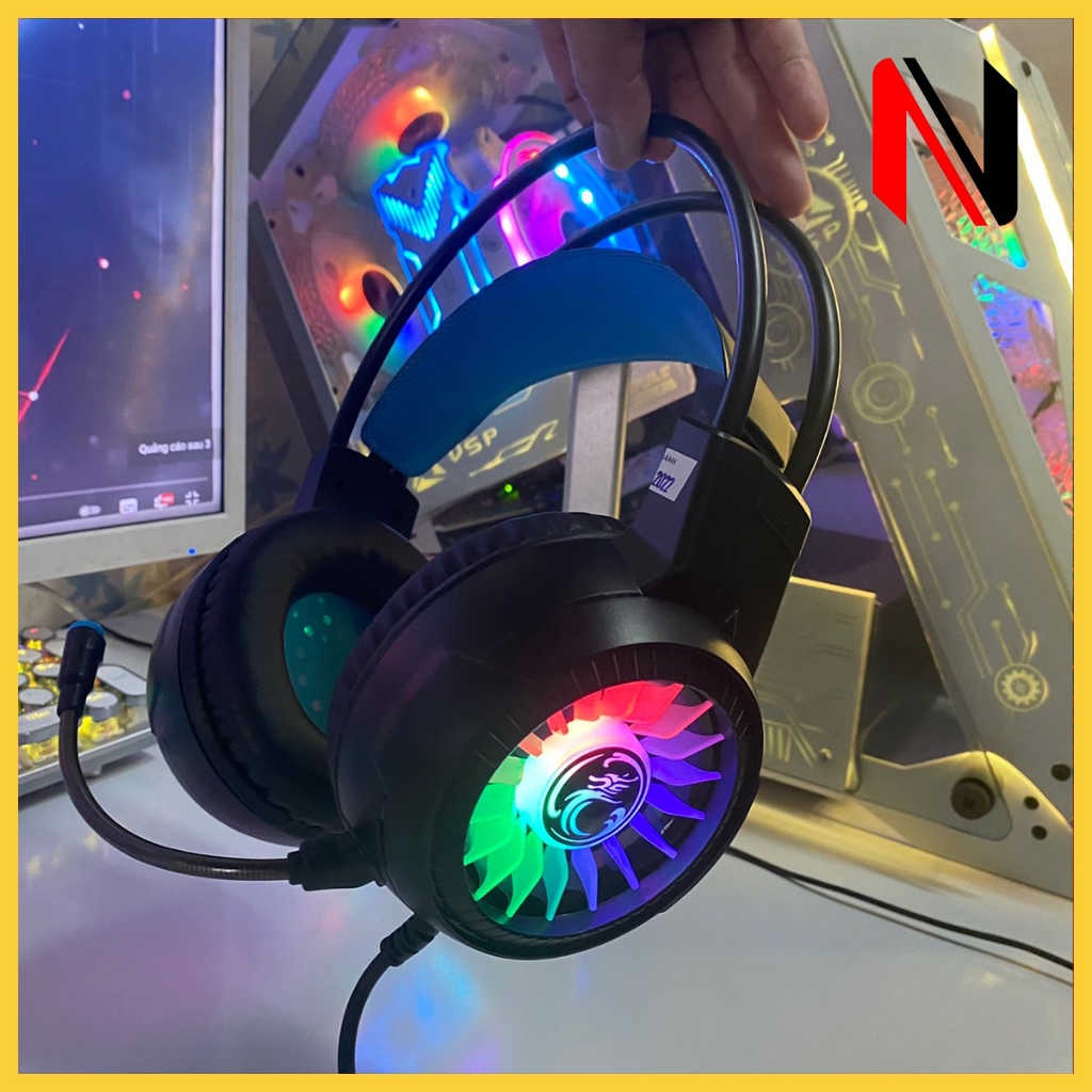 Tai Nghe Chụp Tai Máy Tính Gaming Headphone Có Mic Led Rgb IMICE HD-490 ...