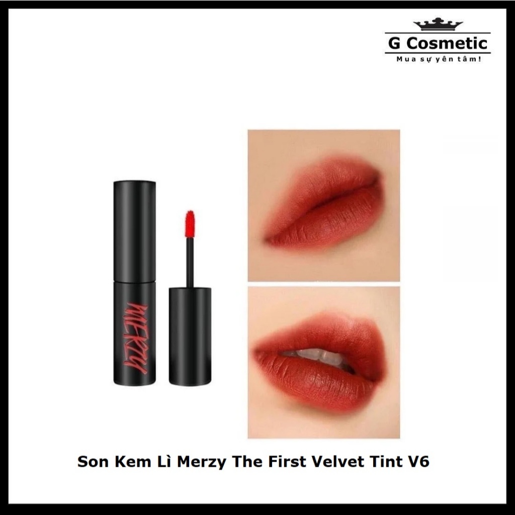 Son Kem Lì Merzy The First Velvet Tint V6 - Đỏ Gạch (Mẫu Cũ) | Shopee Việt Nam