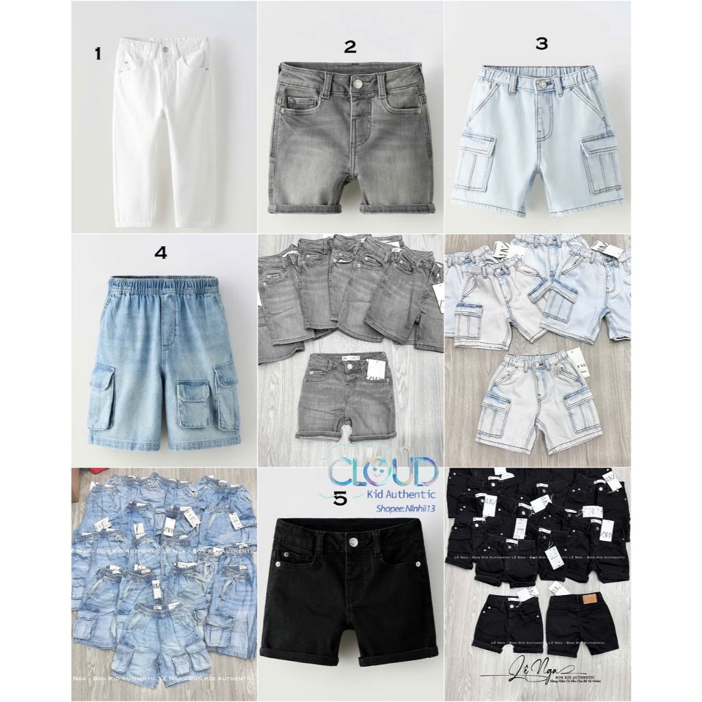 [Cloudkid] Quần Jean form nhỏ ZARA SPAIN/CN size từ 1.5y đến 9y (ĐỌC KĨ LƯU Ý Ạ) | Shopee Việt Nam