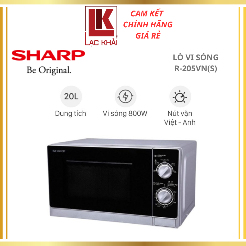 Lò vi sóng Sharp R-202VN(S) / R-205VN(S) 20 lít - Hàng chính hãng | Shopee Việt Nam