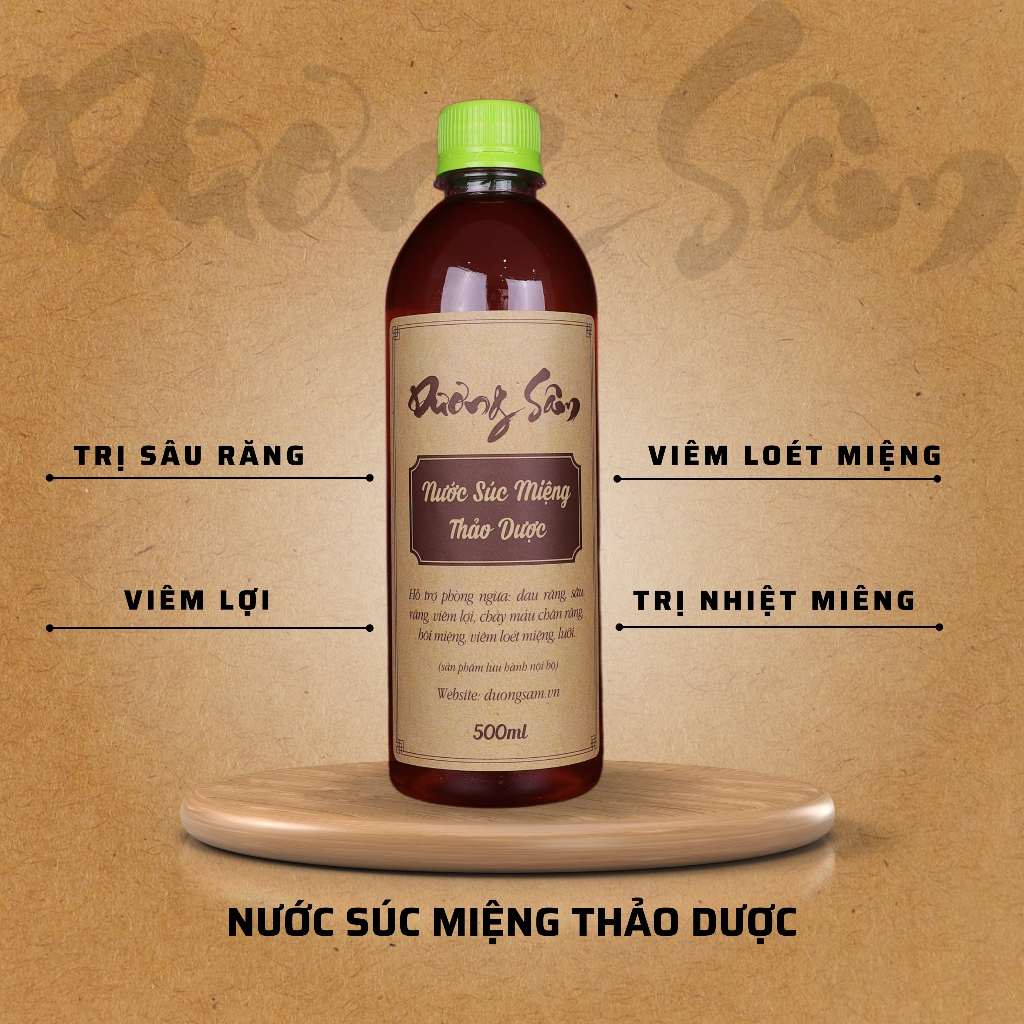 Nước súc miệng thảo dược (sâu răng) chai 500ml- Dương Sâm | Shopee Việt Nam