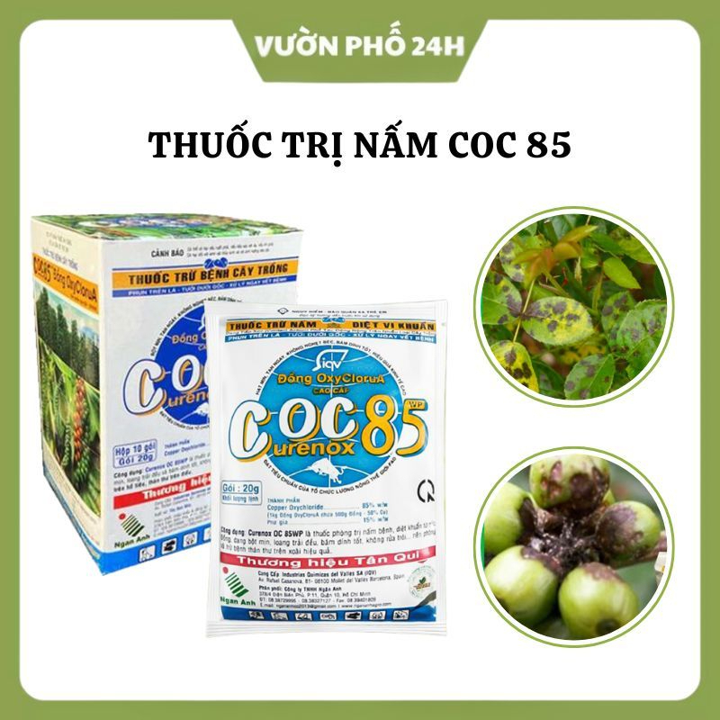 (Hộp 10 gói) Thuốc Đặc Trị Nấm Bệnh Coc 85 Bảo Vệ Cây Trồng phòng trừ ...