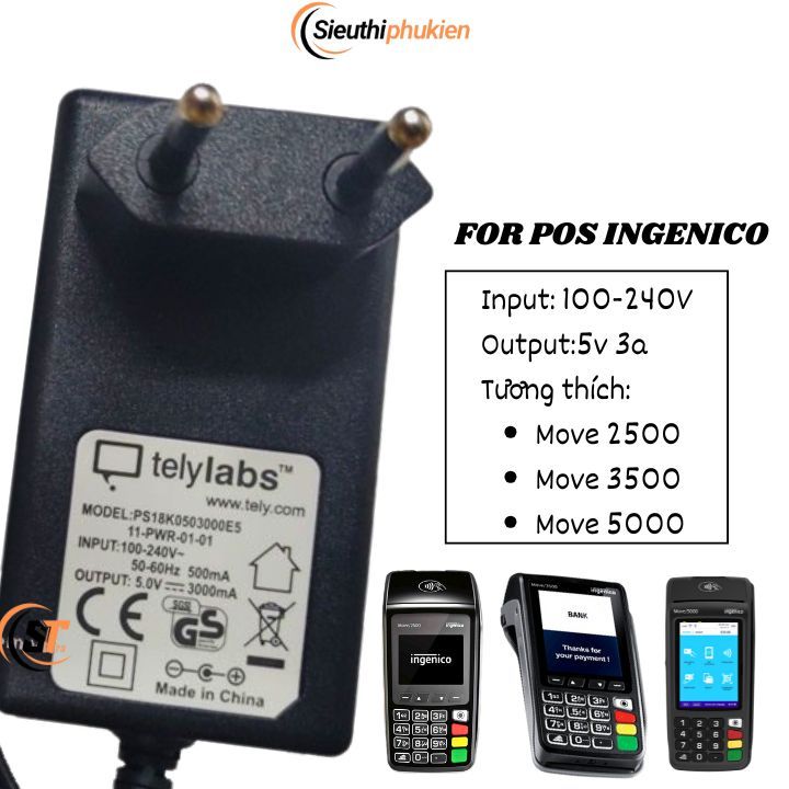Sạc pin máy POS Ingenico Move/2500 Move/3500 Move/5000 - bảo hành 1 năm ...