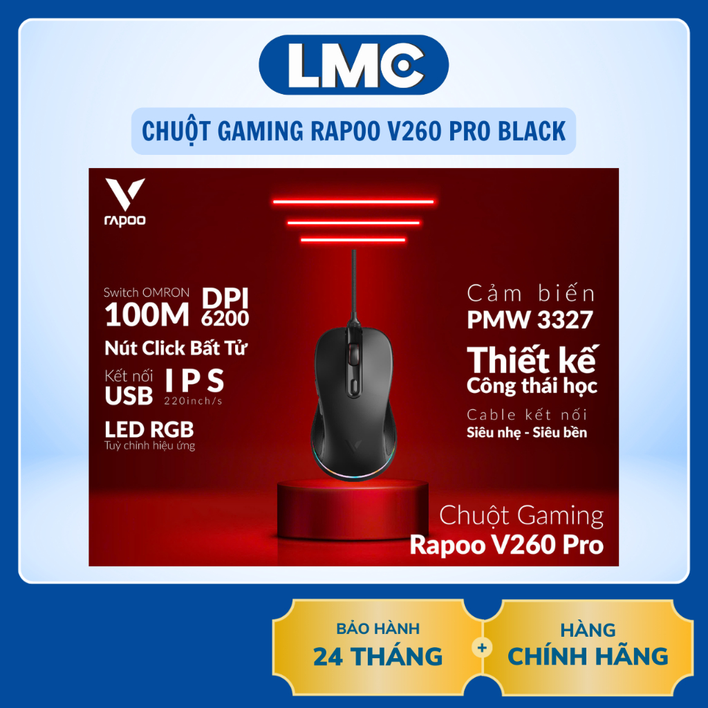 Chuột gaming Rapoo V260 Pro Black | Shopee Việt Nam