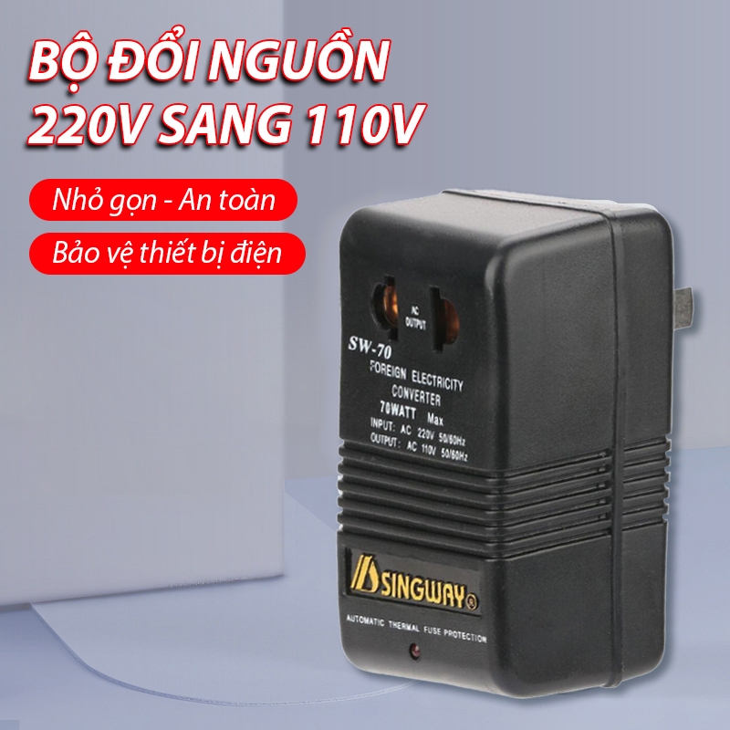 Bộ Đổi Nguồn 220V sang 110V, cho các thiết bị công suất nhỏ, nhỏ gọn- K1499 | Shopee Việt Nam