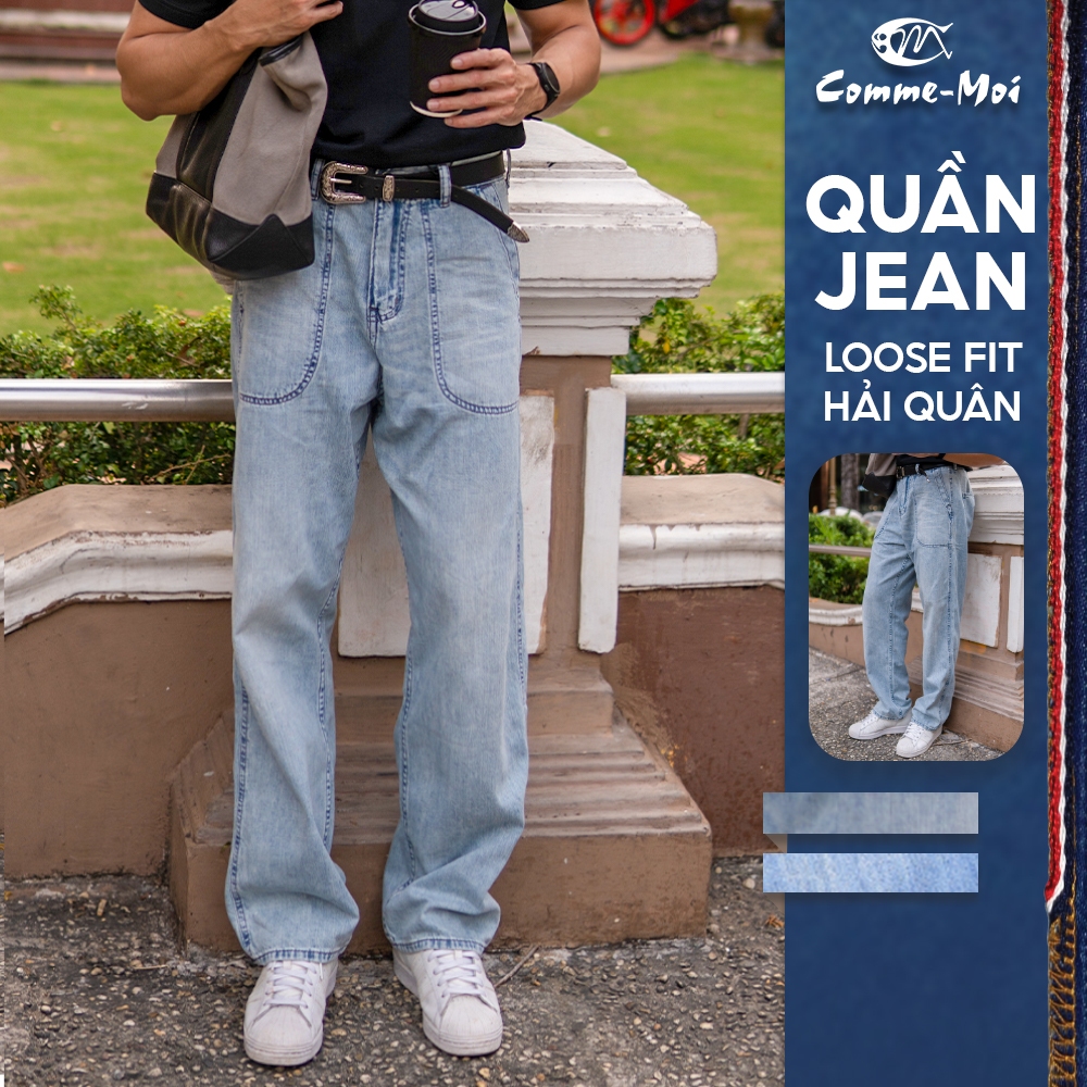 Quần Jean Hải Quân Loose Fit Comme Moi - Phong Cách Retro Đường Phố ...