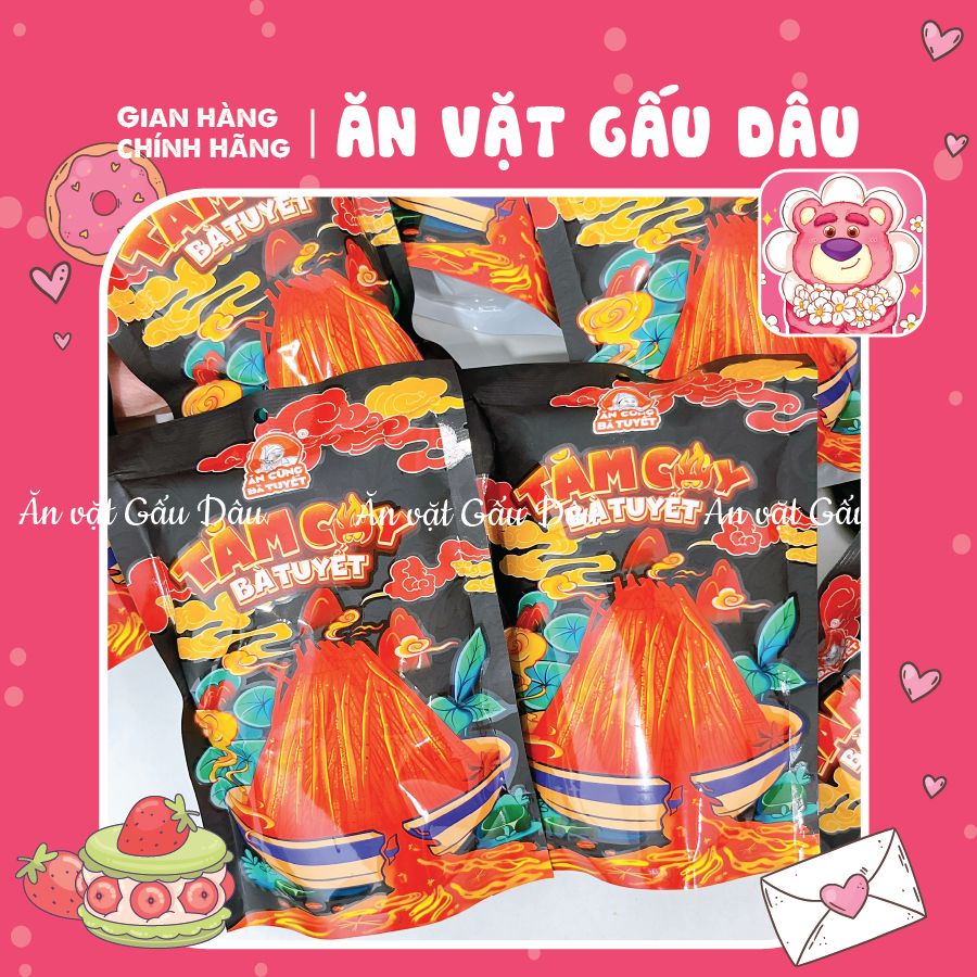 Bim bim tăm cay bà tuyết, Snack cay cay Ăn Cùng Bà tuyết cổng trường ...