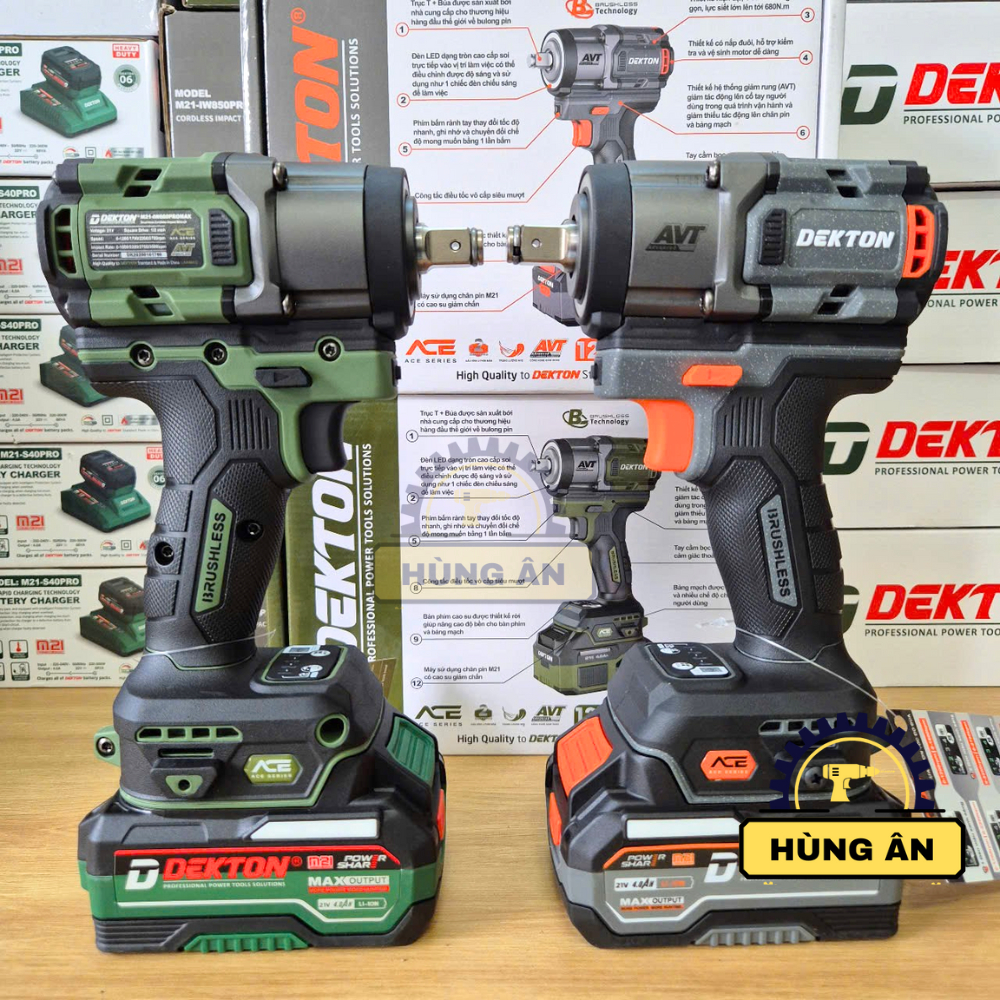 Máy siết bulong Dekton thế hệ GEN 4 680N.m - M21-IW680Promax/Lực siết ...