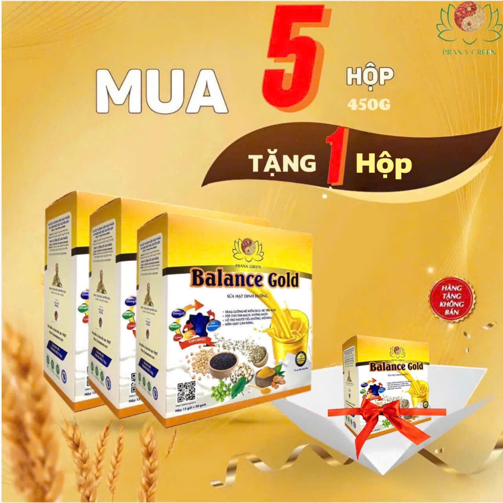 [Mua 5 Tặng 1] Combo 5 Sữa Hạt Balance Gold Dạng Gói Thầy Ngô Đức Vượng (hộp 450g - 15 gói ...
