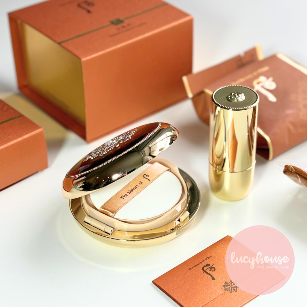 Set phấn nước tái sinh Hoa Hiên Whoo Radiant Essence Cushion SPF50+/PA ...