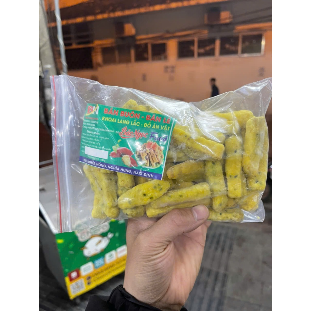 Khoai lang thanh tẩm vừng bảo ngọc gói 500g,khoai lang lắc ,khoai lang thanh lắc BN gói 500g ...