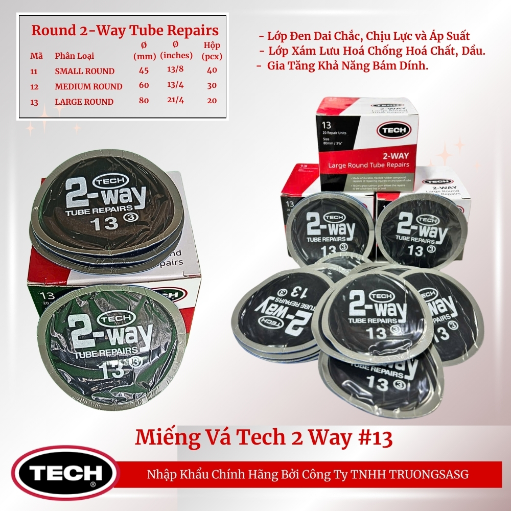 Hộp 20 Miếng Vá TECH 2 WAY #13 - 75mm, Hàng Chính Hãng | Shopee Việt Nam