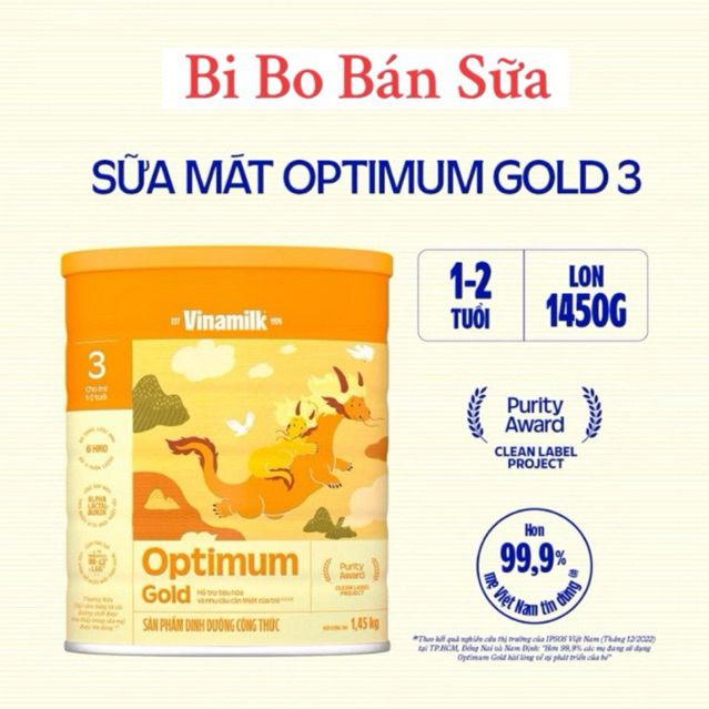COMBO 2 LON Sữa Bột Vinamilk Optimum Gold Số 1/ 2/ 3/ 4/ Lon 800g/ 850g ...