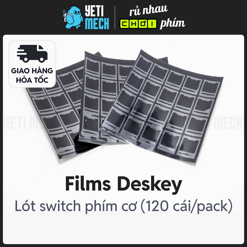 Film Deskeys | Có xé lẻ | 120 cái | Film dán switch bàn phím cơ | Yeti ...
