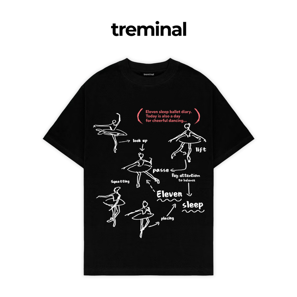TREMINAL - Áo Thun Unisex ELEVEN SLEEP Form Oversize Cotton Màu Đen ...