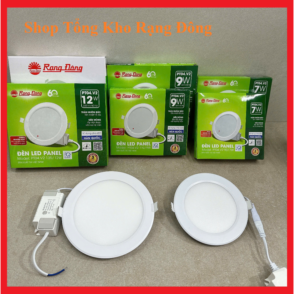 Đèn LED Panel âm trần Siêu mỏng Rạng Đông PT04, Bảo hành đổi mới 24 tháng | Shopee Việt Nam