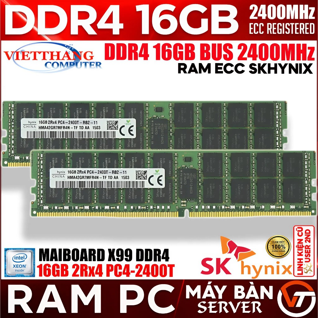 Ram ECC 16G DDR4 - Ram chạy máy giả lập X99 - Ram ECC SKhynix DDR4 16Gb ...