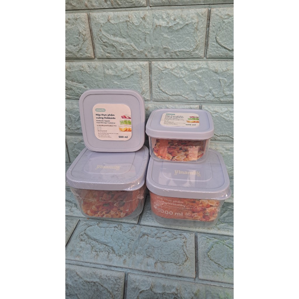 Combo 4 hộp nhựa VUÔNG Inochi | Shopee Việt Nam