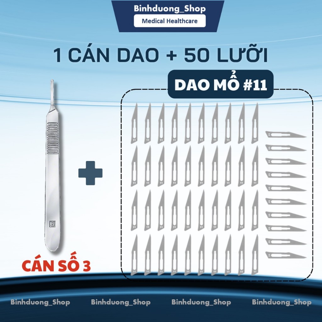 Combo 1 cán dao kèm 50 lưỡi dao Doctor số 11 dùng để điêu khắc trái cây ...