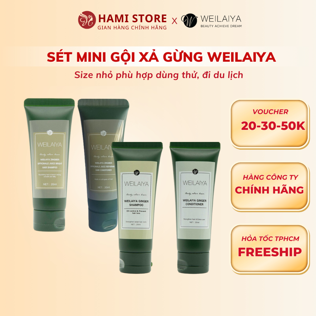 [Set Mini] Set Gội Xả Gừng HTO - Phù Hợp Với Tóc Khô, Tóc Nhuộm ...