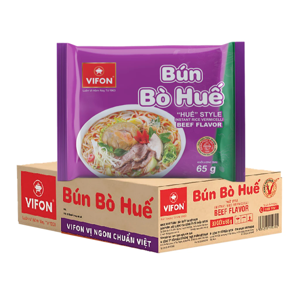 Thùng 30 gói Bún Bò Huế VIFON - 65g/gói | Shopee Việt Nam