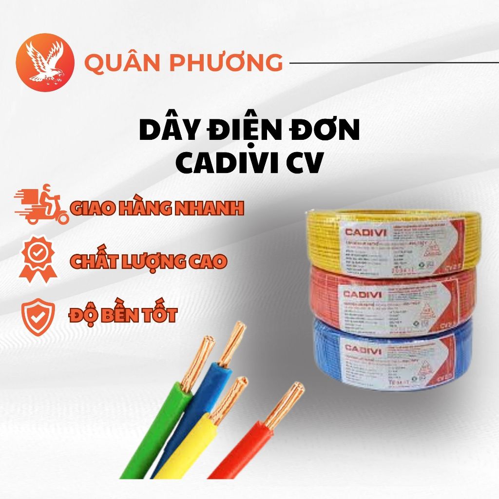[Bán Theo Mét] Dây Điện Đơn Cadivi CV - Dây Đơn Cứng Chất Lượng Cao - Chính Hãng | Shopee Việt Nam