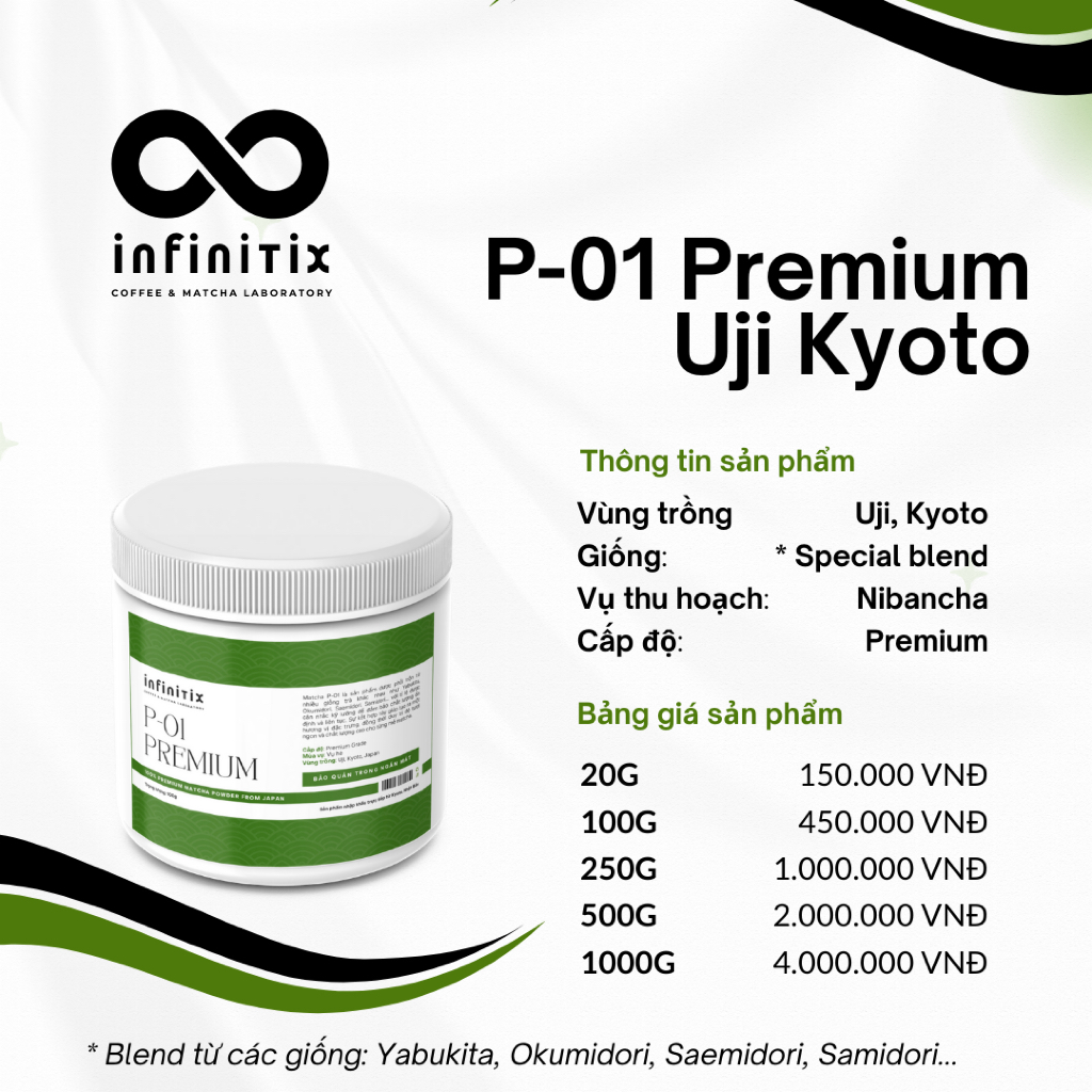 Matcha P-01 Uji Kyoto Premium Grade - INFINITIX COFFEE & MATCHA ...