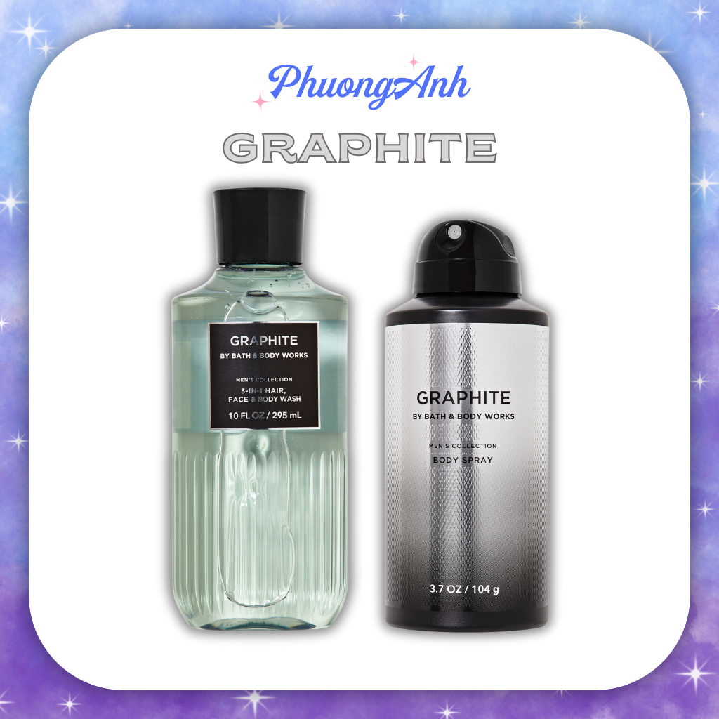 GRAPHITE - Bộ Tắm Xịt Thơm Khử Mùi Lưu Hương Toàn Thân Cho Nam Body ...