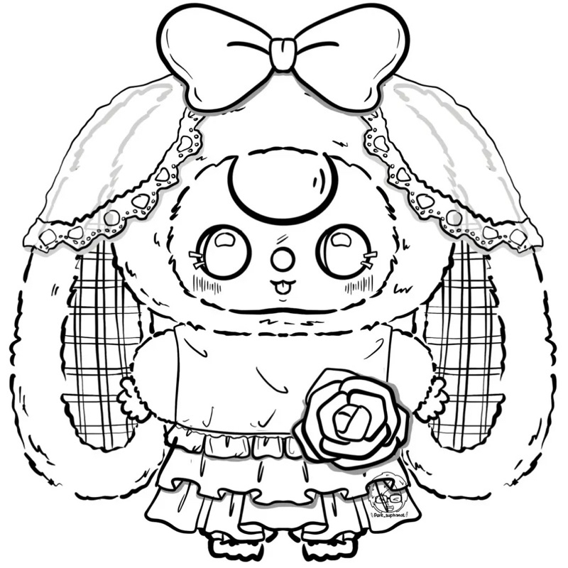 Baby Three 400% V2 (giấy dày 180gsm) - Set 14 tranh tô màu A4 A5 dùng ...